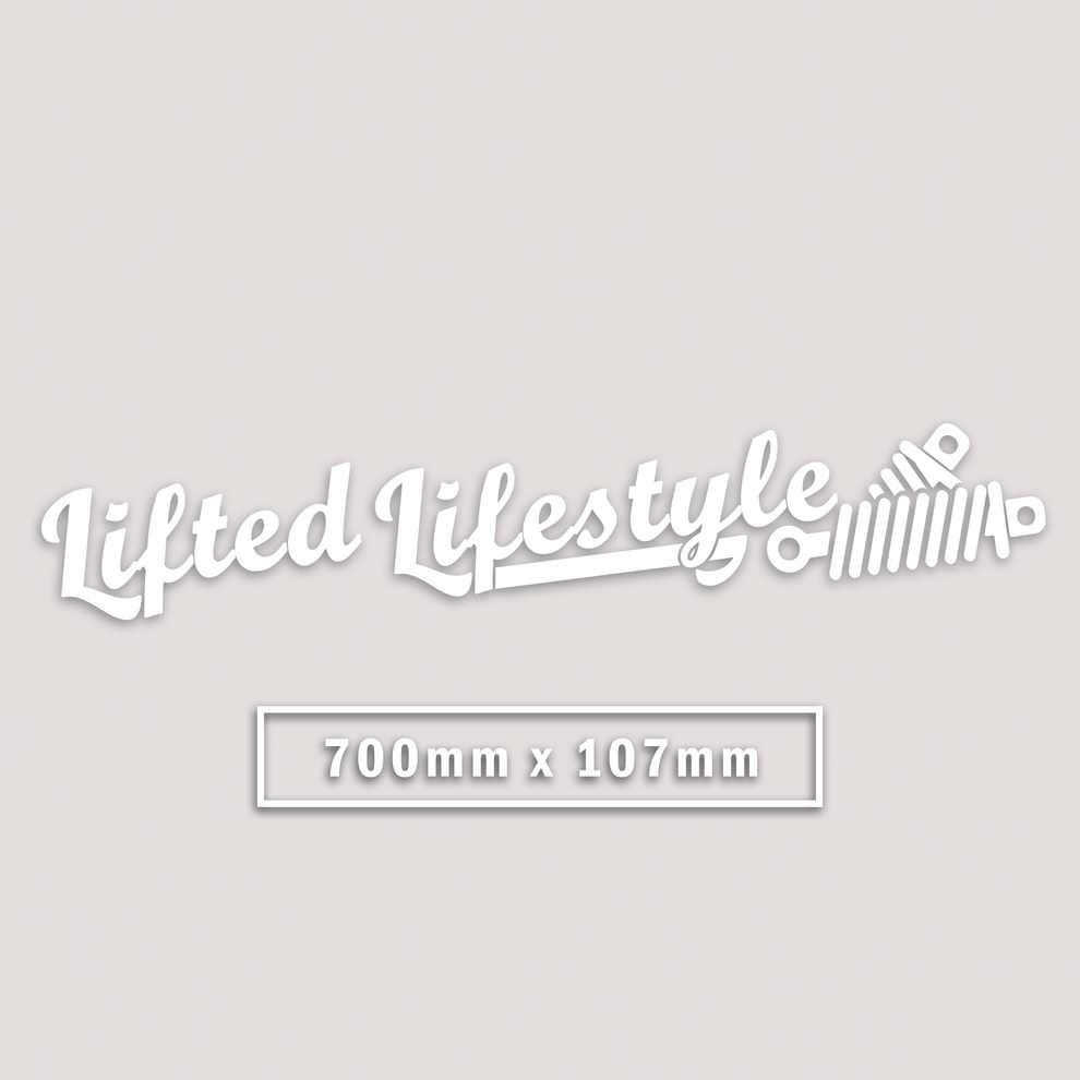 LIFTED LIFESTYLE WINDOW BANNER STICKER – DEVL Designs Australia