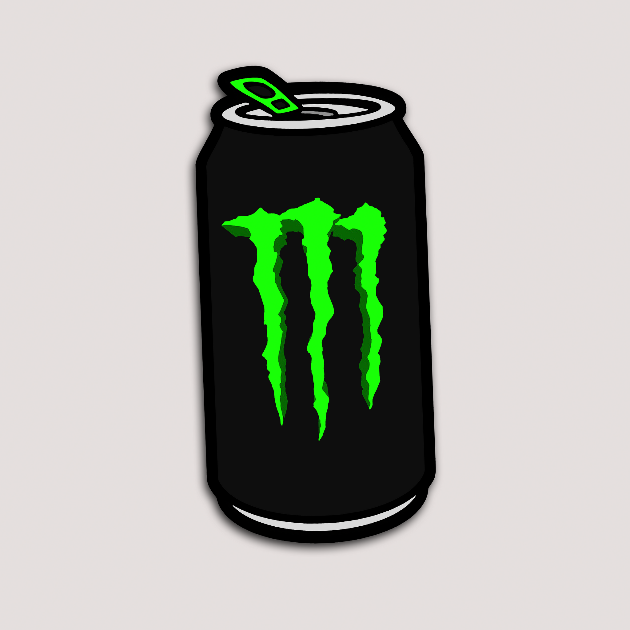 MONSTER CAN STICKER – DEVL Designs Australia