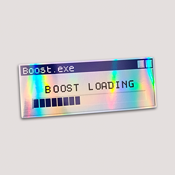 HOLOGRAPHIC BOOST LOADING STICKER – DEVL Designs Australia