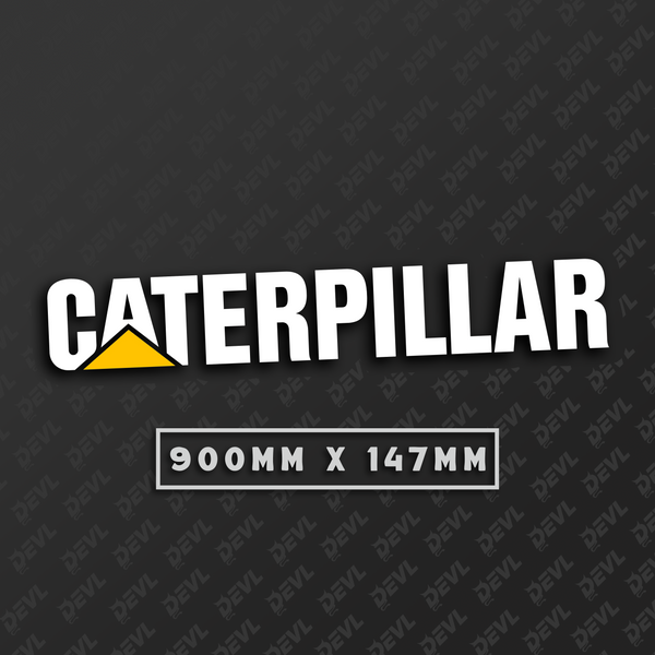 CATERPILLAR CAT WINDOW BANNER STICKER – DEVL Designs Australia