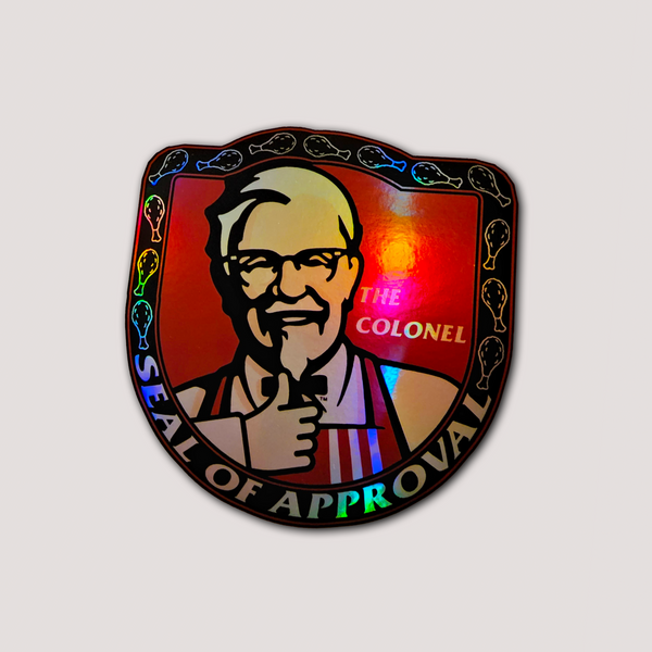 HOLOGRAPHIC COLONEL SEAL OF APPROVAL STICKER – DEVL Designs Australia